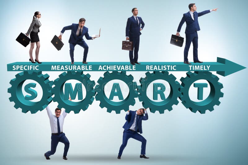 Concept of SMART Objectives in Performance Management Stock Image ...