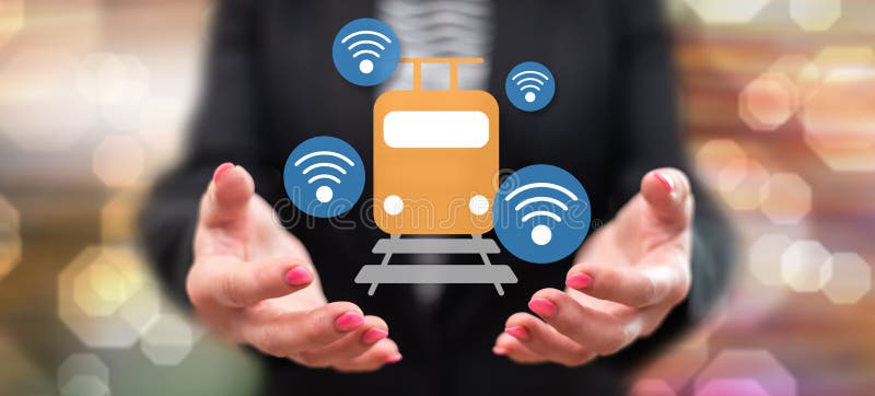 Concept of smart train stock illustration. Illustration of lifestyle ...