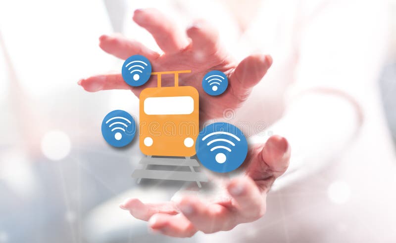 Concept of smart train stock photo. Image of communication - 158408582