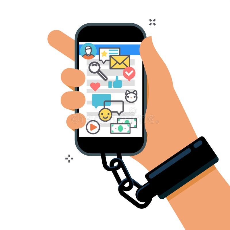 Smartphone Addiction Infographic In Flat Design. Clipboard In Doctor ...