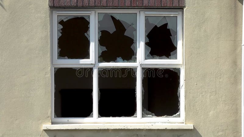 Concept of Smashed Windows in Housing Estate Stock Video - Video of ...