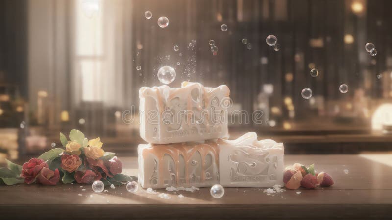 Soap Bubble Backdrop. Generative AI Stock Illustration - Illustration ...