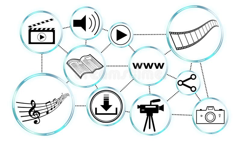 Concept Social De Partage D'informations Illustration Stock ...