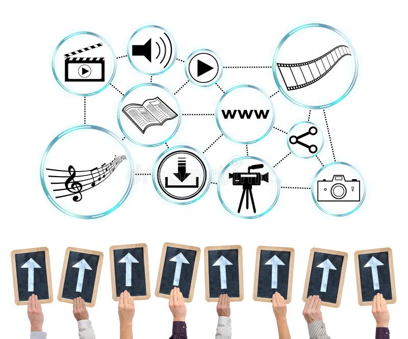 Concept Social De Partage D'informations Illustration Stock ...