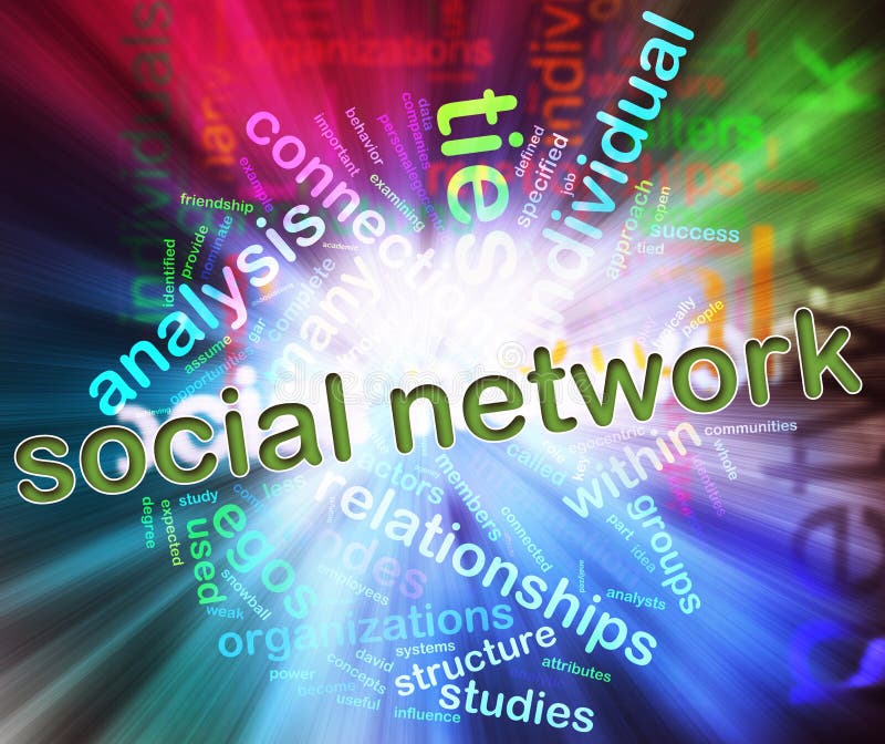 3d social network concept stock illustration. Illustration of ...