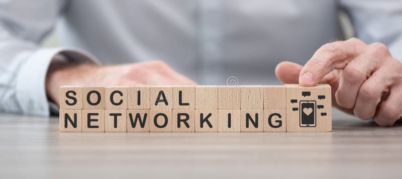 Concept of Social Networking Stock Image - Image of internet, block ...
