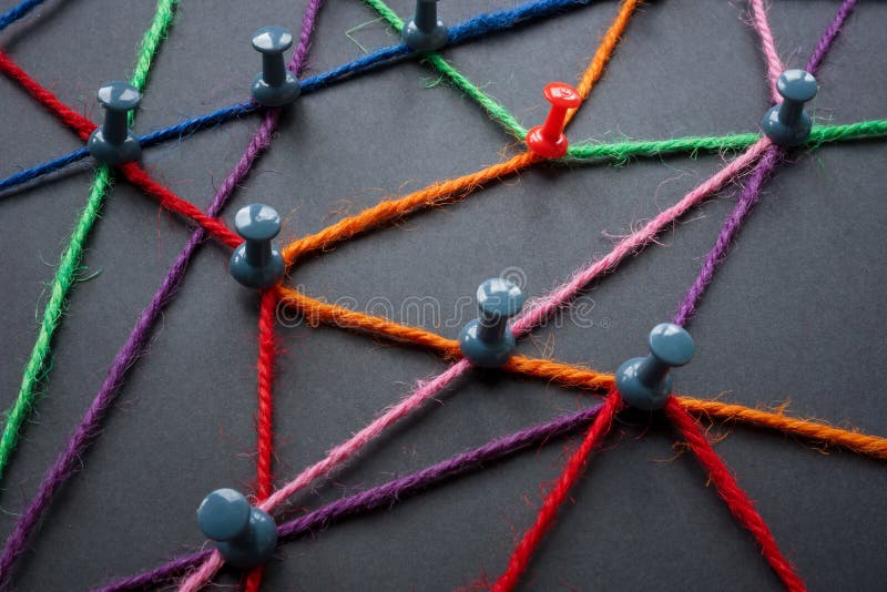 The Concept of Social Networks and Communication in Society. the Pins ...