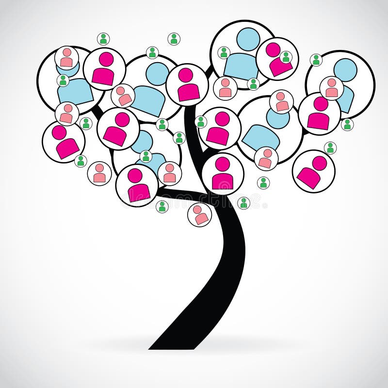 Concept of Social Networks through an Illustration with a Tree Stock ...
