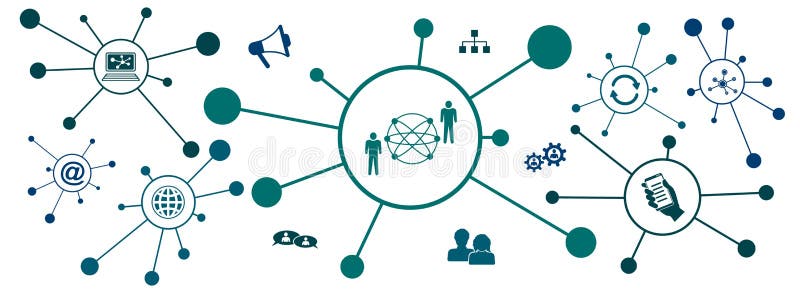 Concept of social web stock illustration. Illustration of device ...