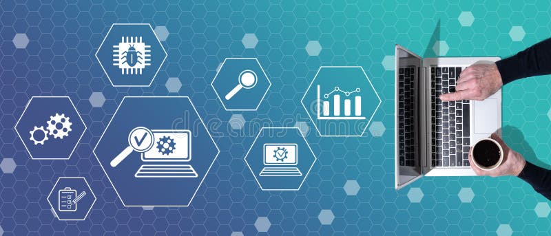 Concept of Software Testing Stock Image - Image of programming ...