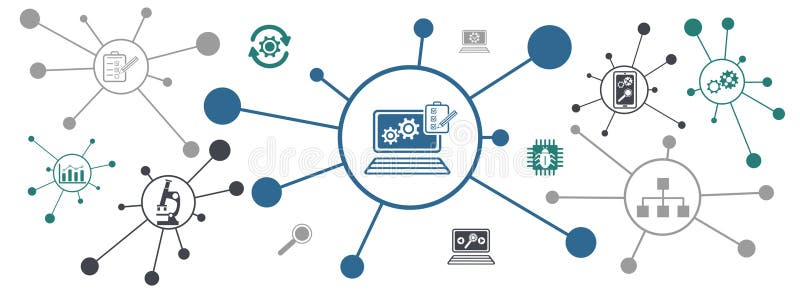 Concept of Software Testing Stock Illustration - Illustration of test ...