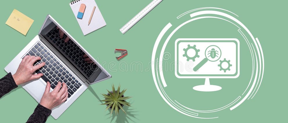 Concept of Software Testing Stock Photo - Image of programming, debug ...