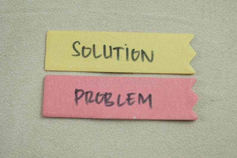 Concept of Solution Problem Write on Sticky Notes Isolated on Wooden ...