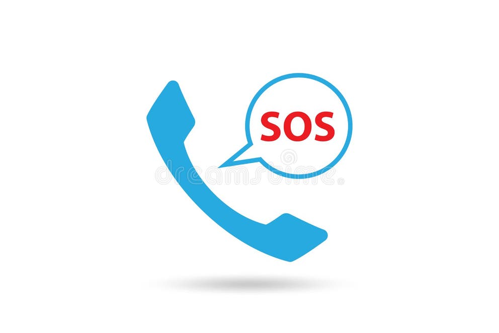 Concept of SOS - Distress Call in Case of Danger Stock Illustration ...
