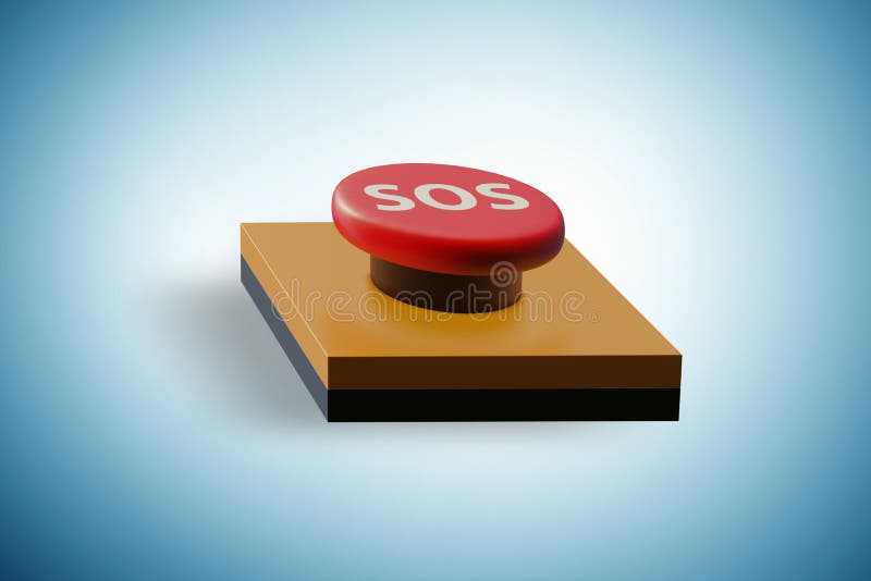 Concept of SOS - Distress Call in Case of Danger Stock Illustration ...