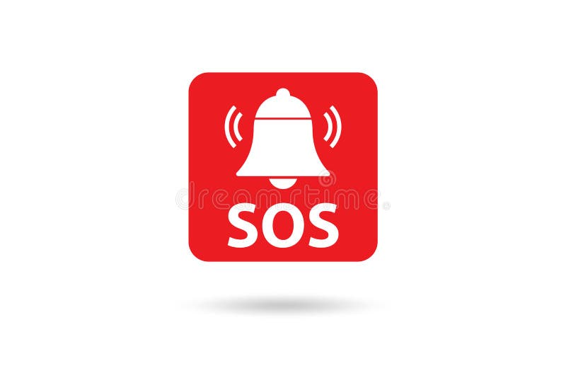 Concept of SOS - Distress Call in Case of Danger Stock Illustration ...