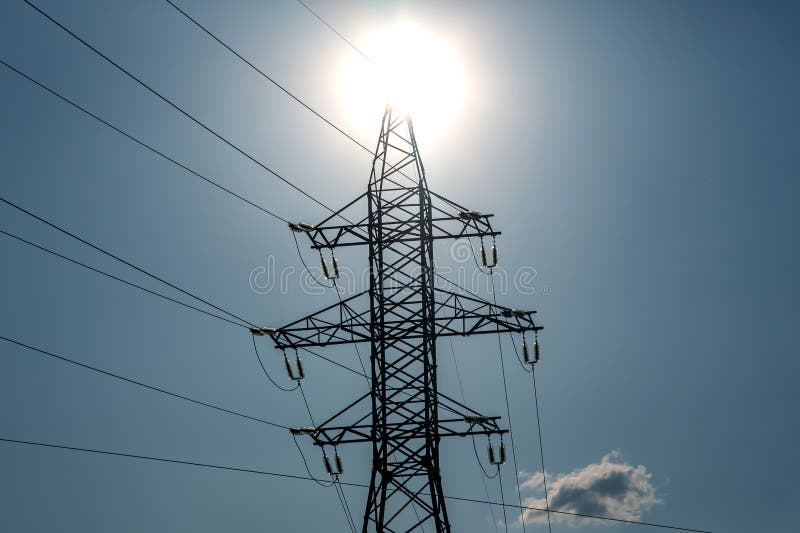 The Concept of a Source of Electricity. Energy Industry Stock Photo ...