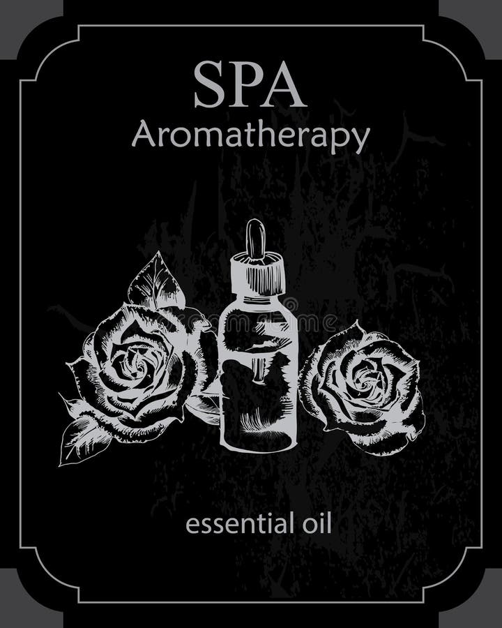 The Concept of Spa Procedure with Essential Oil of Rose Stock Vector ...