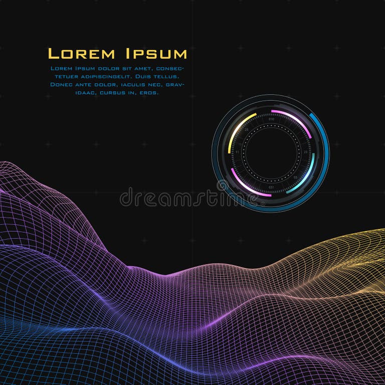 Concept Space Exploration, Elements of the HUD Interface. Stock ...