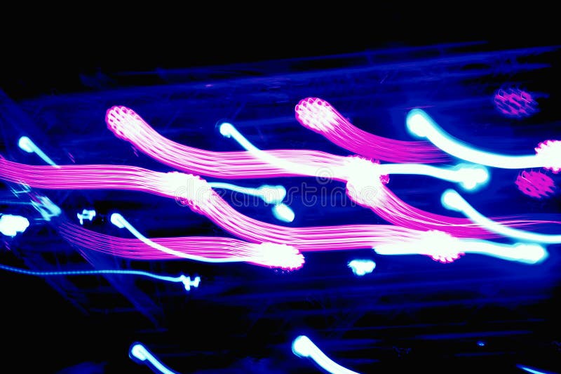 The Concept of Speed and Neon Lines. Dynamic Movement of Light Rays and ...