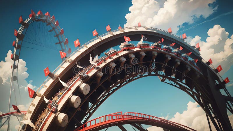 Speed Rush Celebrating National Roller Coaster Day with a Vibrant ...