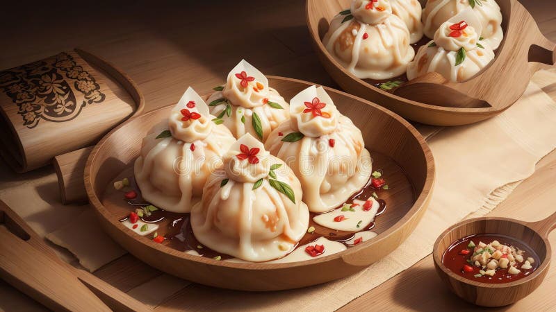 Spoonful of Delights Indulging in National Dumpling Day.AI Generated ...