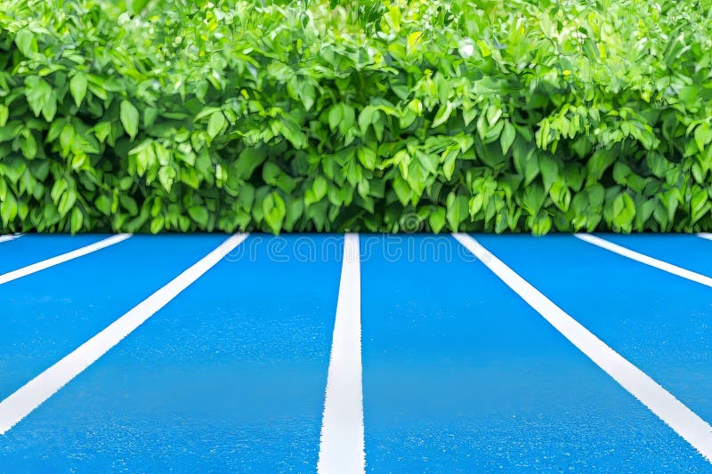 A Concept of Sport and Lifestyle: a Running Track in a Stadium. Stock ...