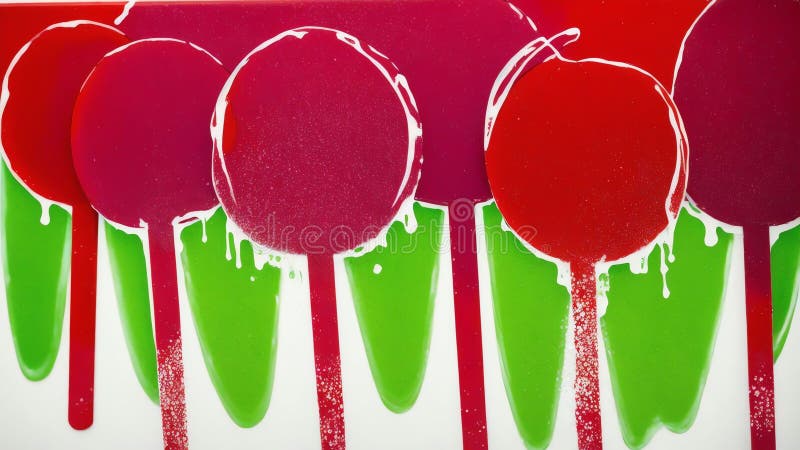 Spray of Cherry Celebrating National Cherry Popsicle Day with a Dynamic ...