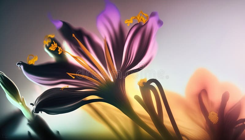 Spring - Abstract Flowers Flow Together with Colors, Gradient ...