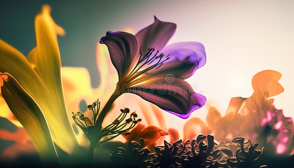 Spring - Abstract Flowers Flow Together with Colors, Gradient ...