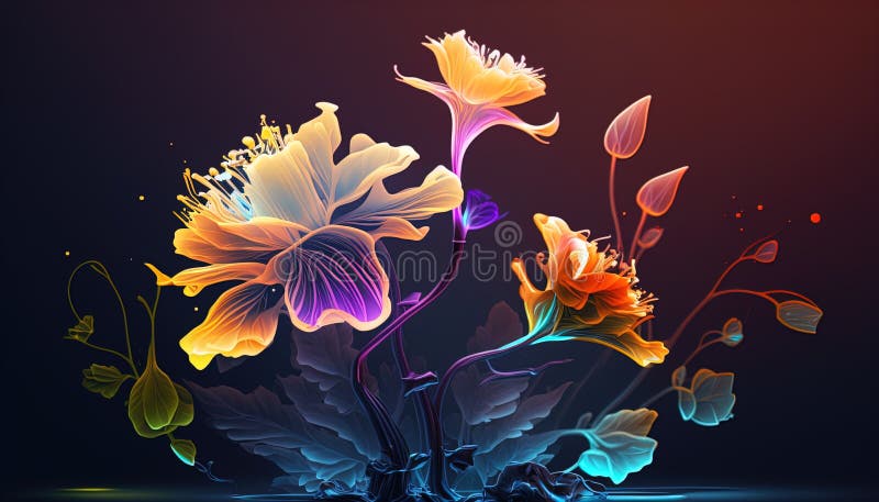 Spring - Abstract Flowers Flow Together with Colors, Gradient ...