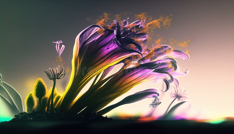 Spring - Abstract Flowers Flow Together with Colors, Gradient ...