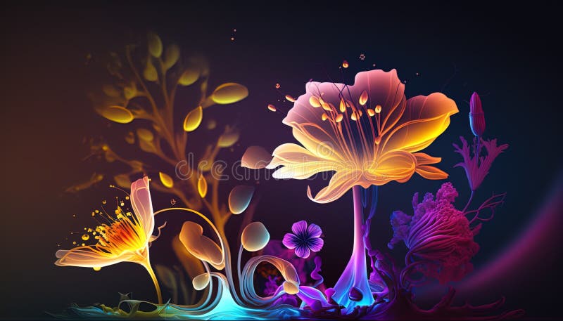 Spring - Abstract Flowers Flow Together with Colors, Gradient ...