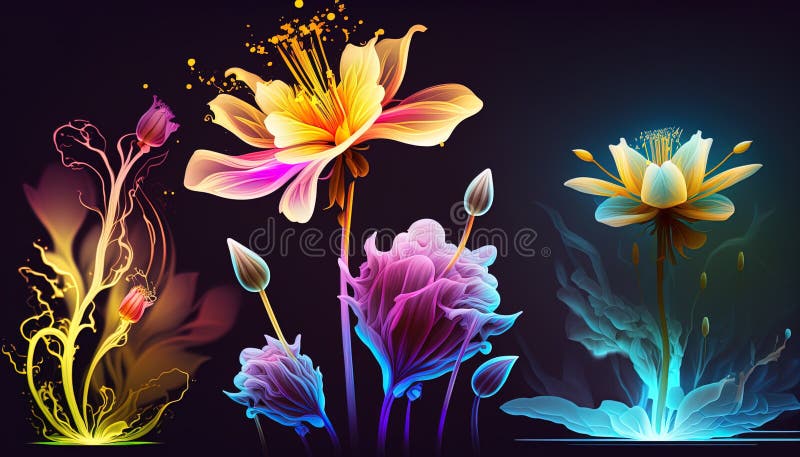 Spring - Abstract Flowers Flow Together with Colors, Gradient ...