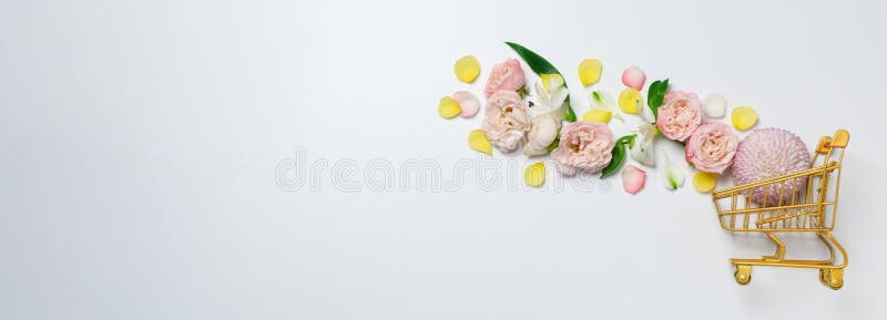 Concept of Spring Shopping and Season Sale, Space for Text Stock Image ...