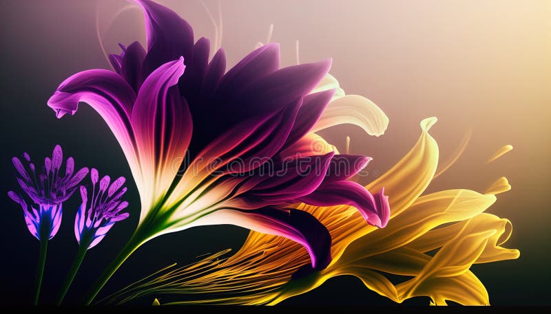 Spring - Abstract Flowers Flow Together with Colors, Gradient ...