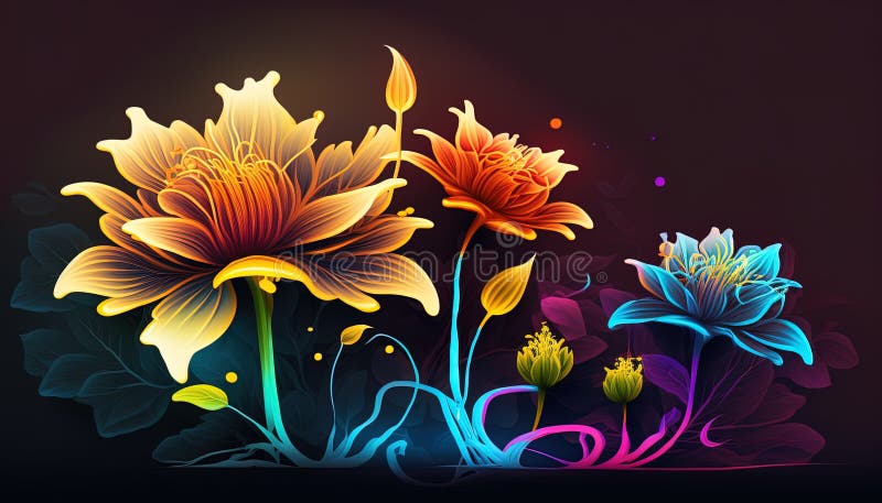Spring - Abstract Flowers Flow Together with Colors, Gradient ...