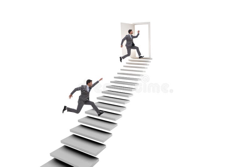 Concept of Stairs Leading Upstairs Stock Image - Image of motivation ...