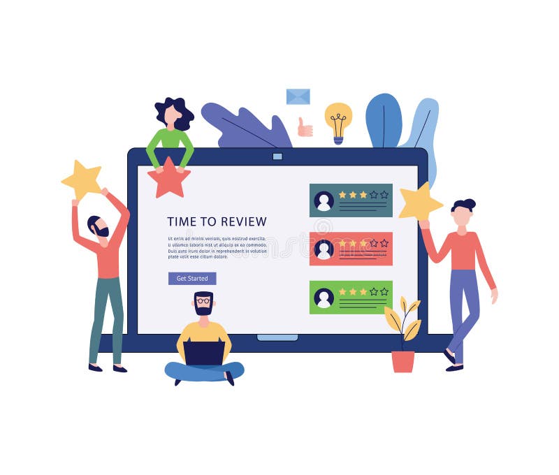 Concept of Stars Rating Style Feedback Consumer or Customer Review ...