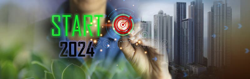 Concept of Starting Work in 2024 Starting Projects Stock Illustration ...