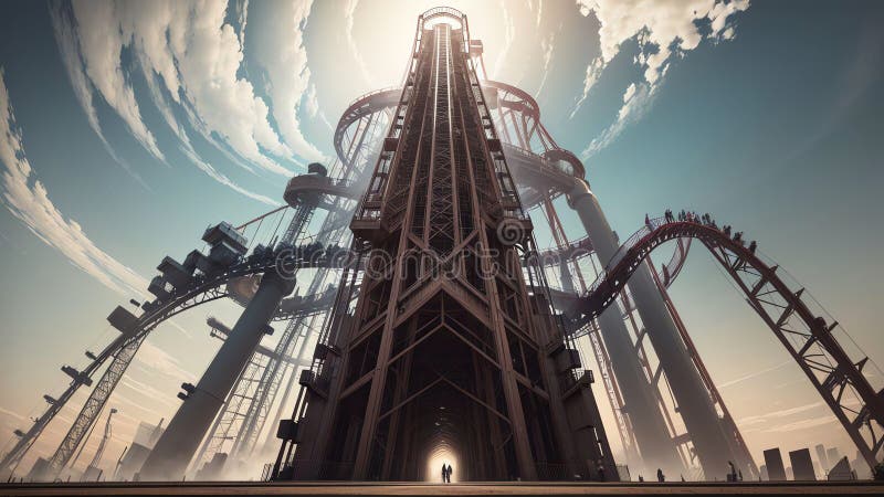 Steel Vengeance the Ultimate Roller Coaster Loop.AI Generated Stock ...