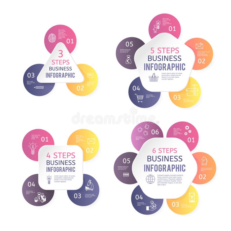 Concept step by step stock vector. Illustration of label - 57269268