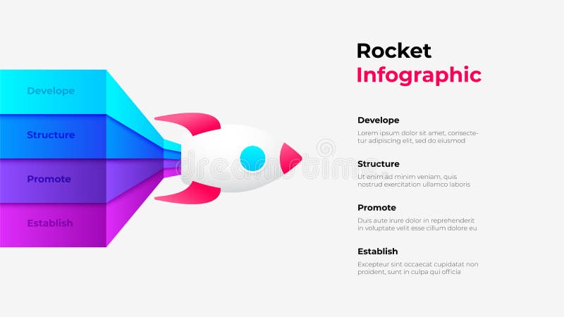 Concept of 4 Steps To Start Work Project. Infographic Design Template ...
