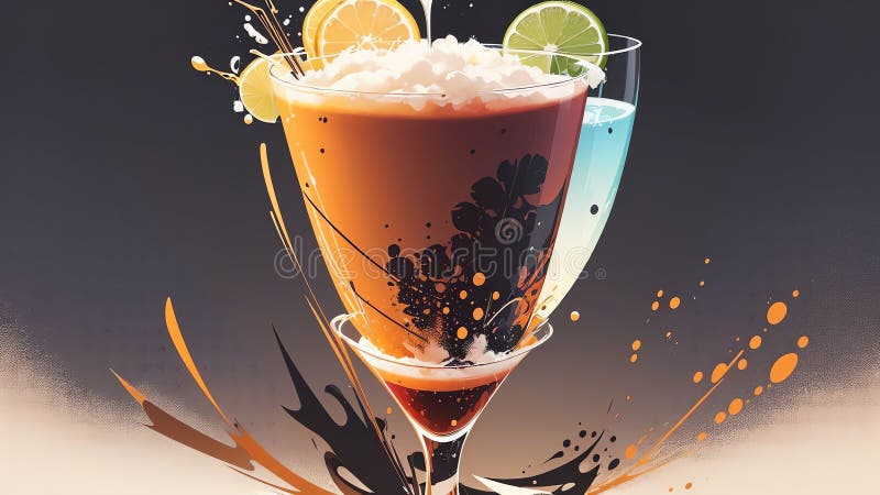 Stir Up the Celebration with a Modern Vector Art Tequila Cocktail ...