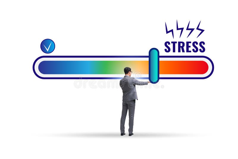 Concept of Stress Meter with Businessman Stock Illustration ...