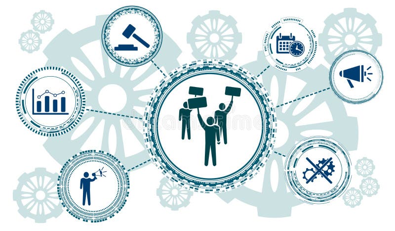 Concept of strike stock illustration. Illustration of connection ...