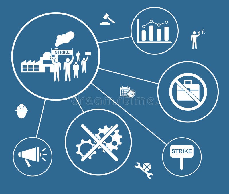 Concept of strike stock illustration. Illustration of factory - 258894880