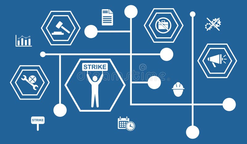 Concept of strike stock illustration. Illustration of manifestation ...