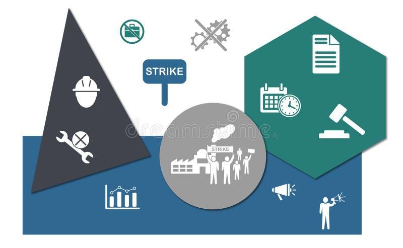 Concept of strike stock illustration. Illustration of movement - 309260617