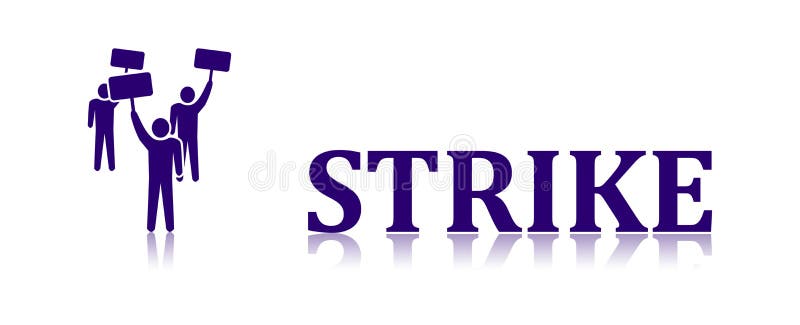 Concept of strike stock illustration. Illustration of protesters ...